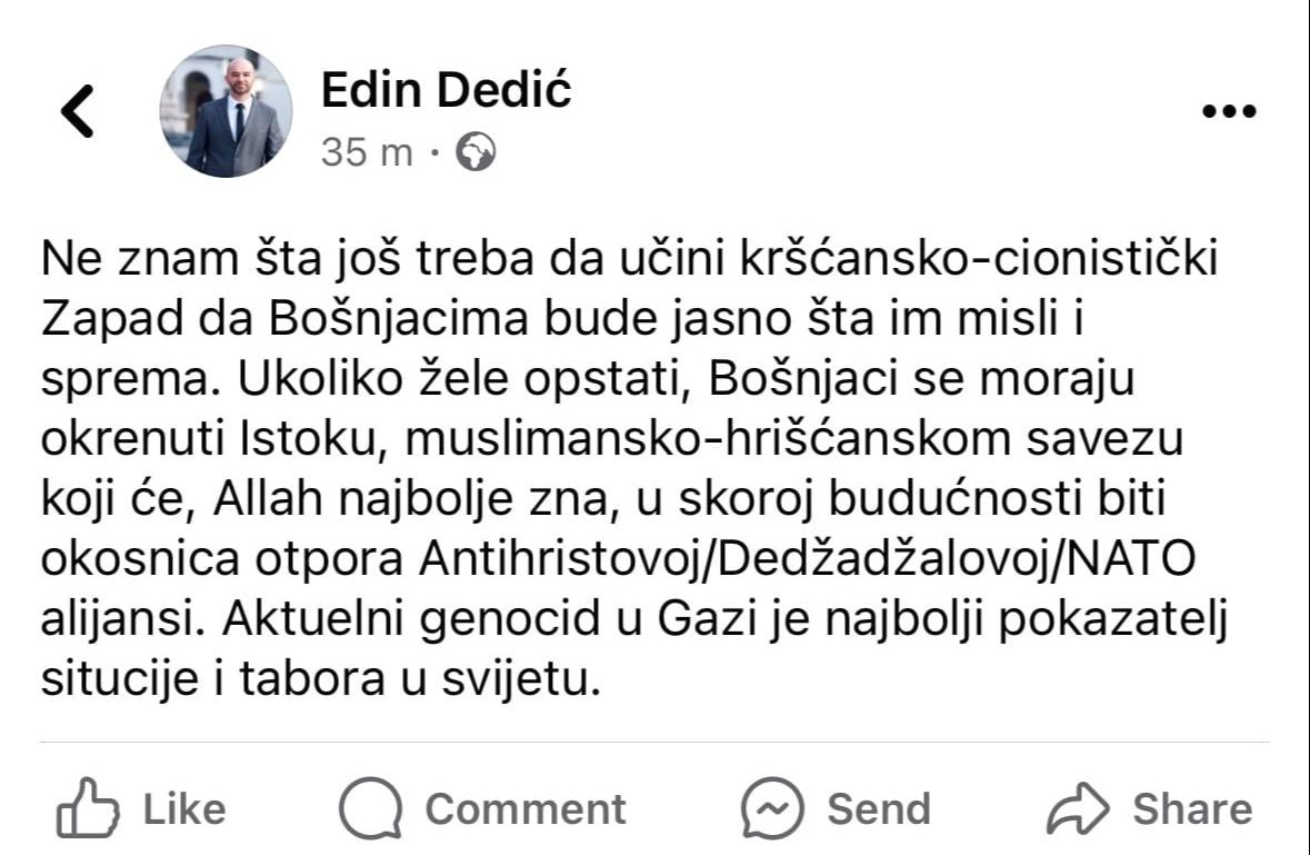 SDA-ovac predlaže savez Bošnjaka s Rusijom: Allah najbolje zna ...